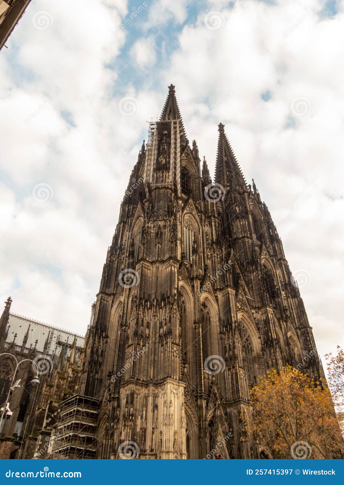 Low Angle of the Ancient Cologne Cathedral Stock Image - Image of ...