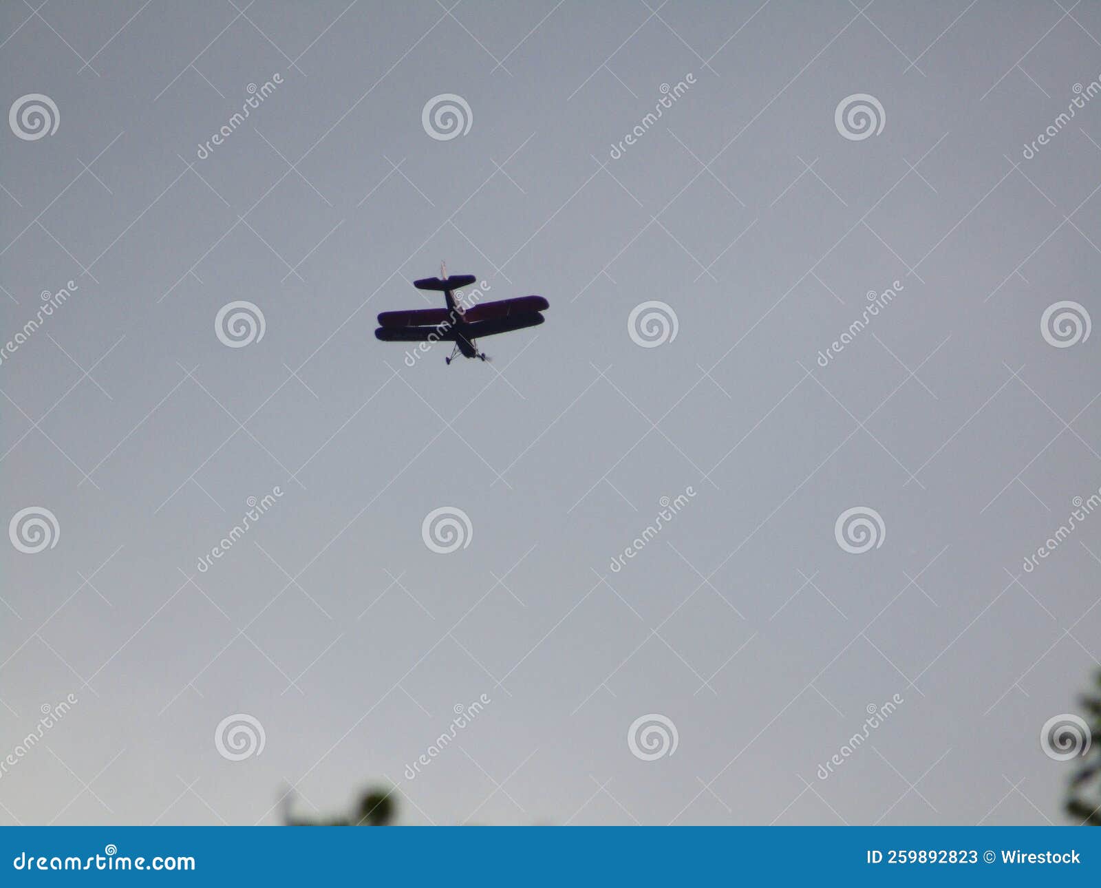 Low Angle of Biplane Flying High in the Sky Stock Image - Image of vehicle, aviation: 259892823