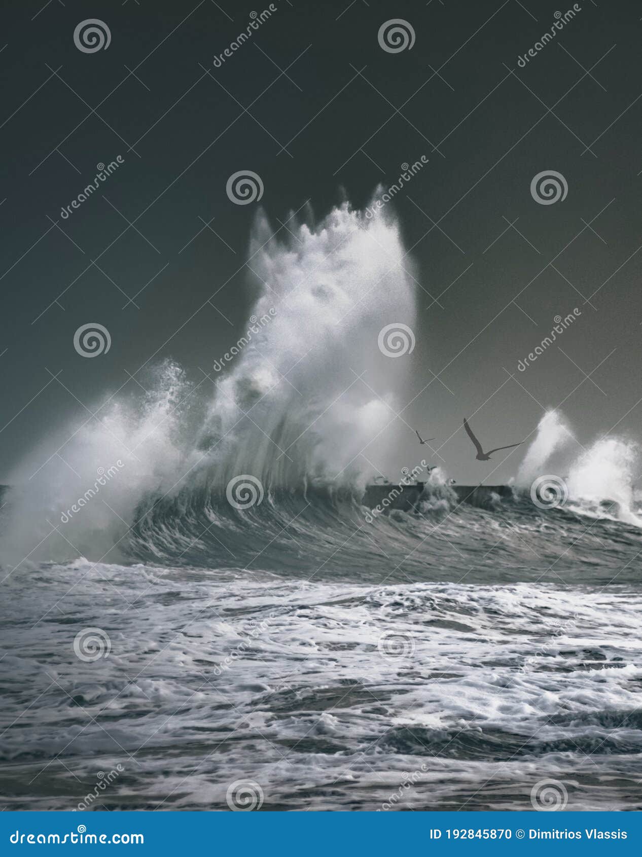 Low Angle of the Blue Ocean in Corfu Greece. Stock Photo - Image of ...