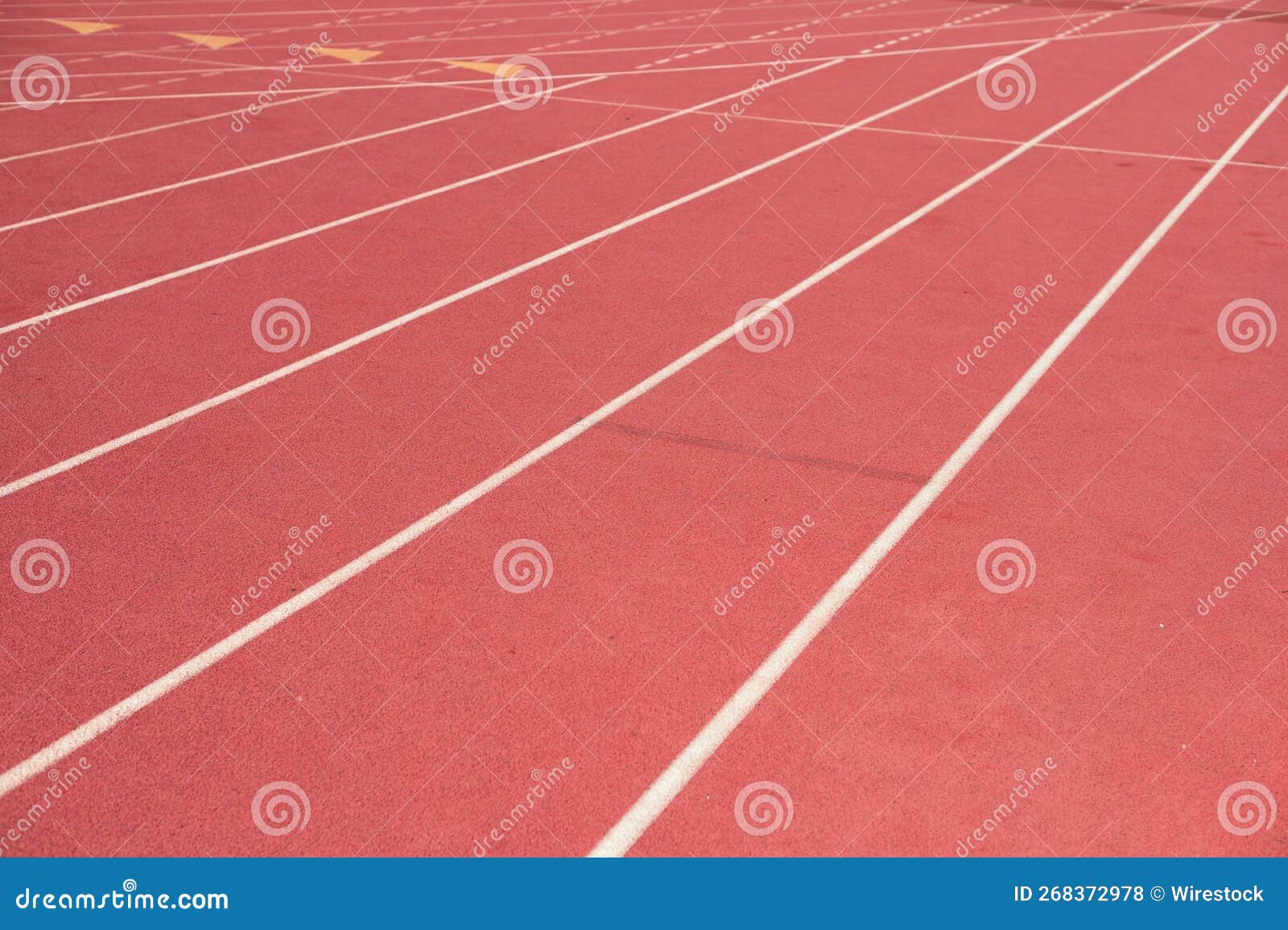 Low-angle Closeup of a Track Field Stock Photo - Image of track ...