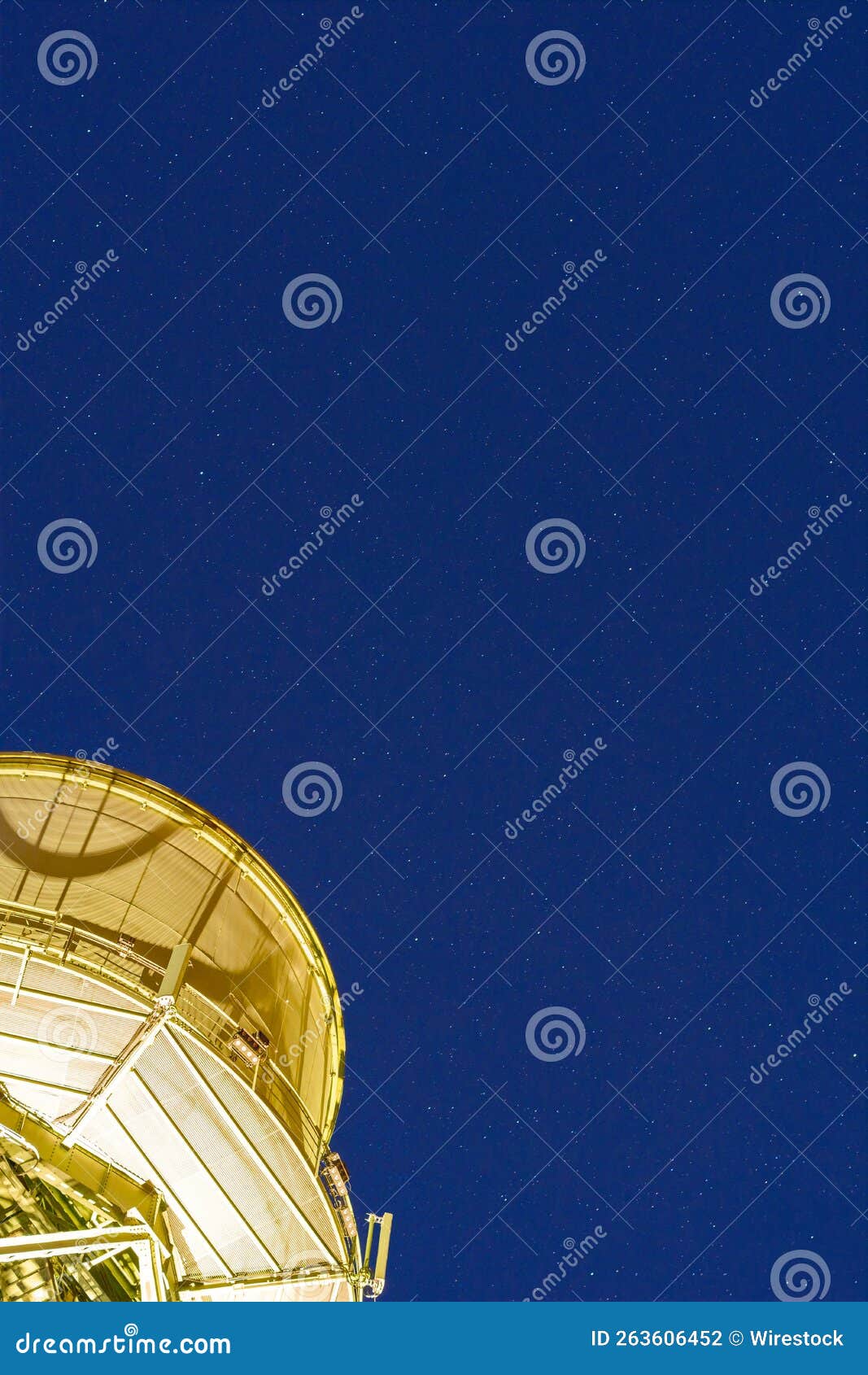 Low Angle of the Cylindrical Wooden Structure Below the Clear Night Sky ...