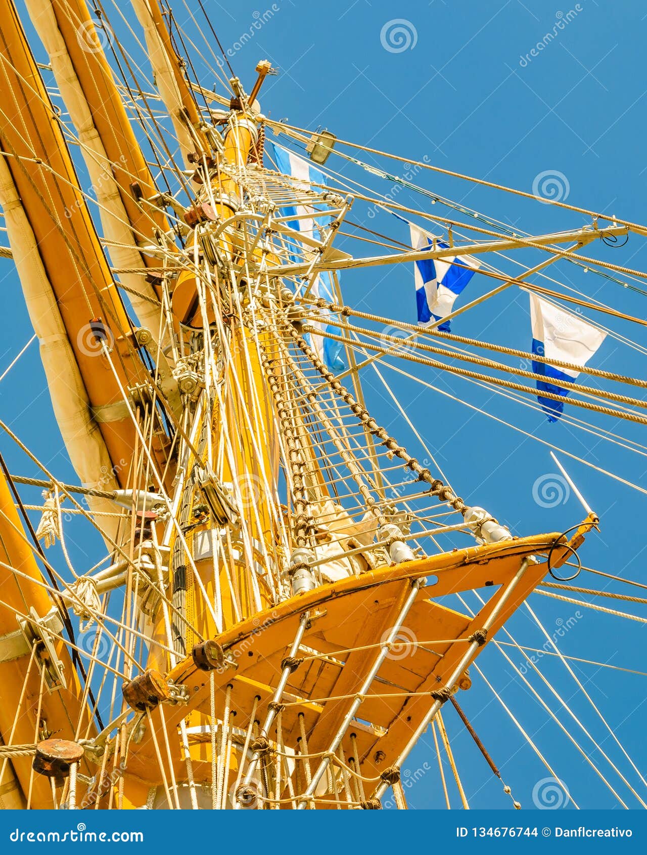 Sailing Ship Naval School Masts Stock Photo - Image of sailboat, mast ...