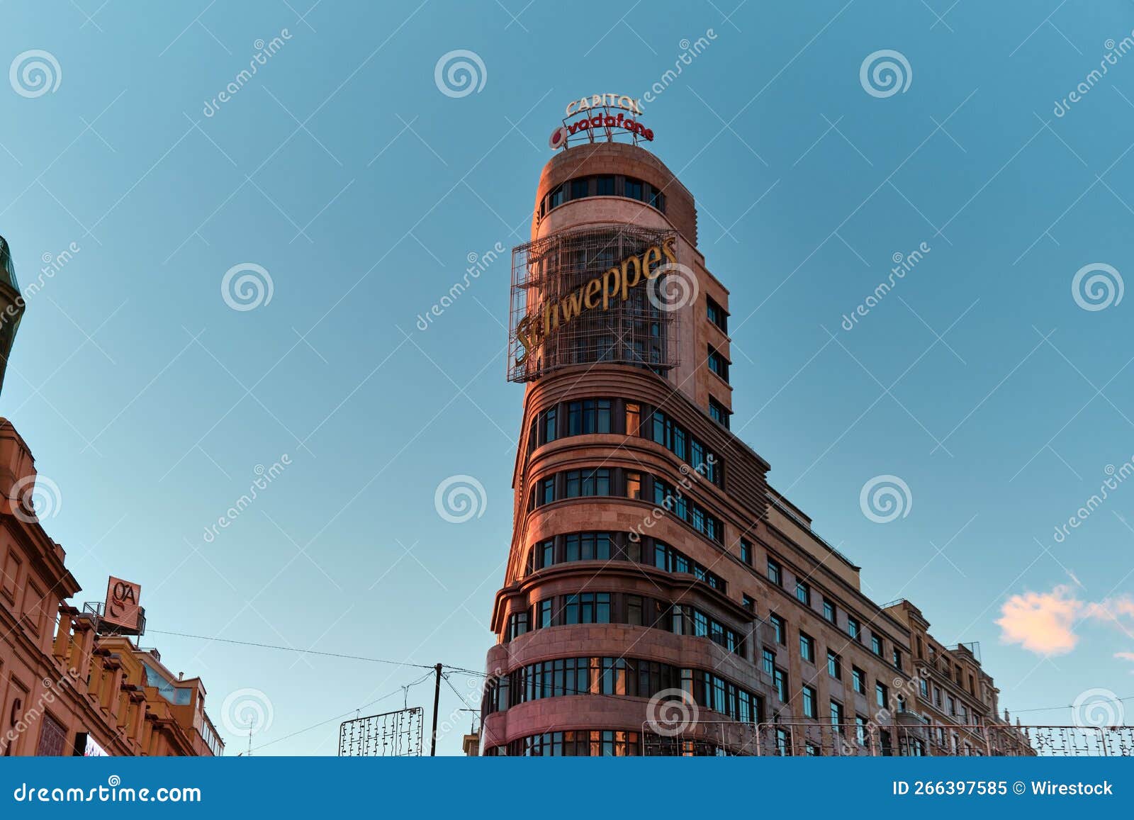 Low-angle of the Edificio Carrion Building Against Clear Sky Editorial ...