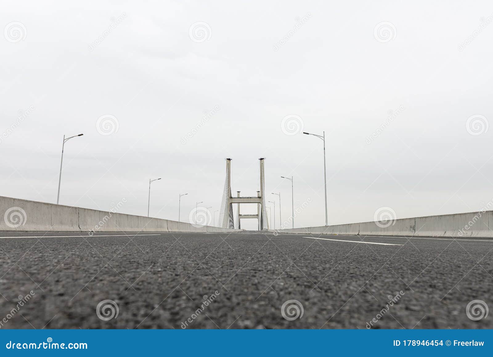 Low Angle Empty Bridge for Highway Stock Photo - Image of angle ...