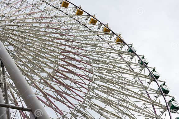 Low angle of ferris wheel stock image. Image of construction - 324379773