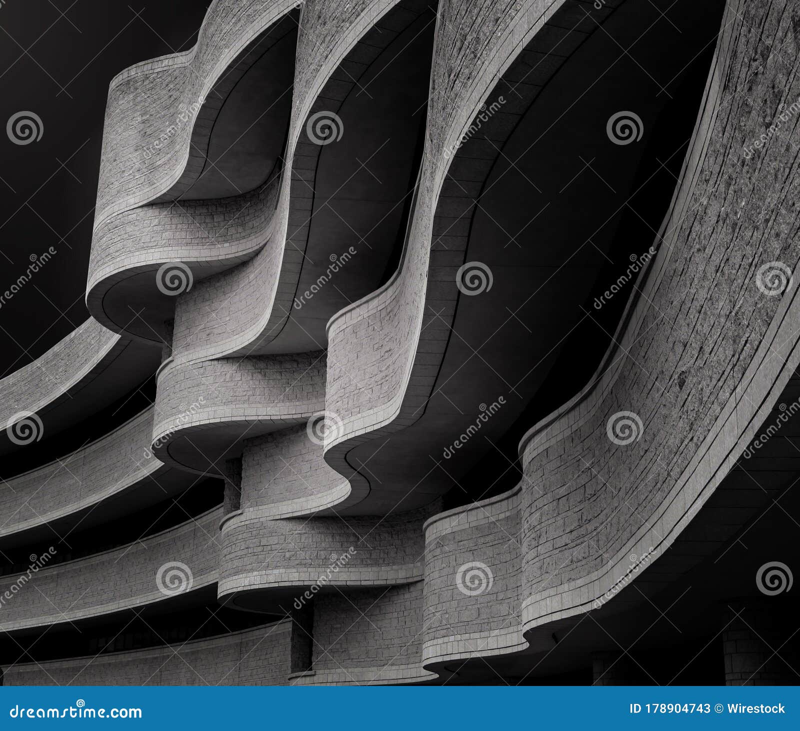Brutalist Architecture. Details Of Brutalist Concrete Building. Stock ...