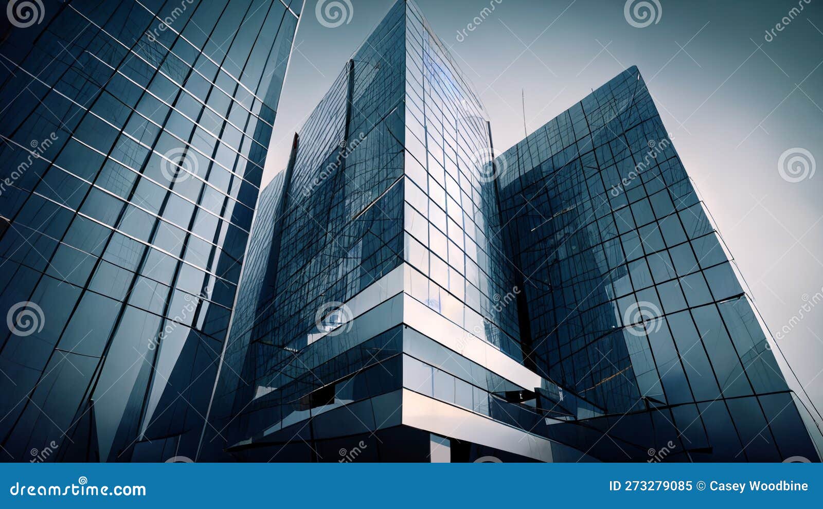Low Angle Image Of Typical Contemporary Office Towers, Tall Structures ...