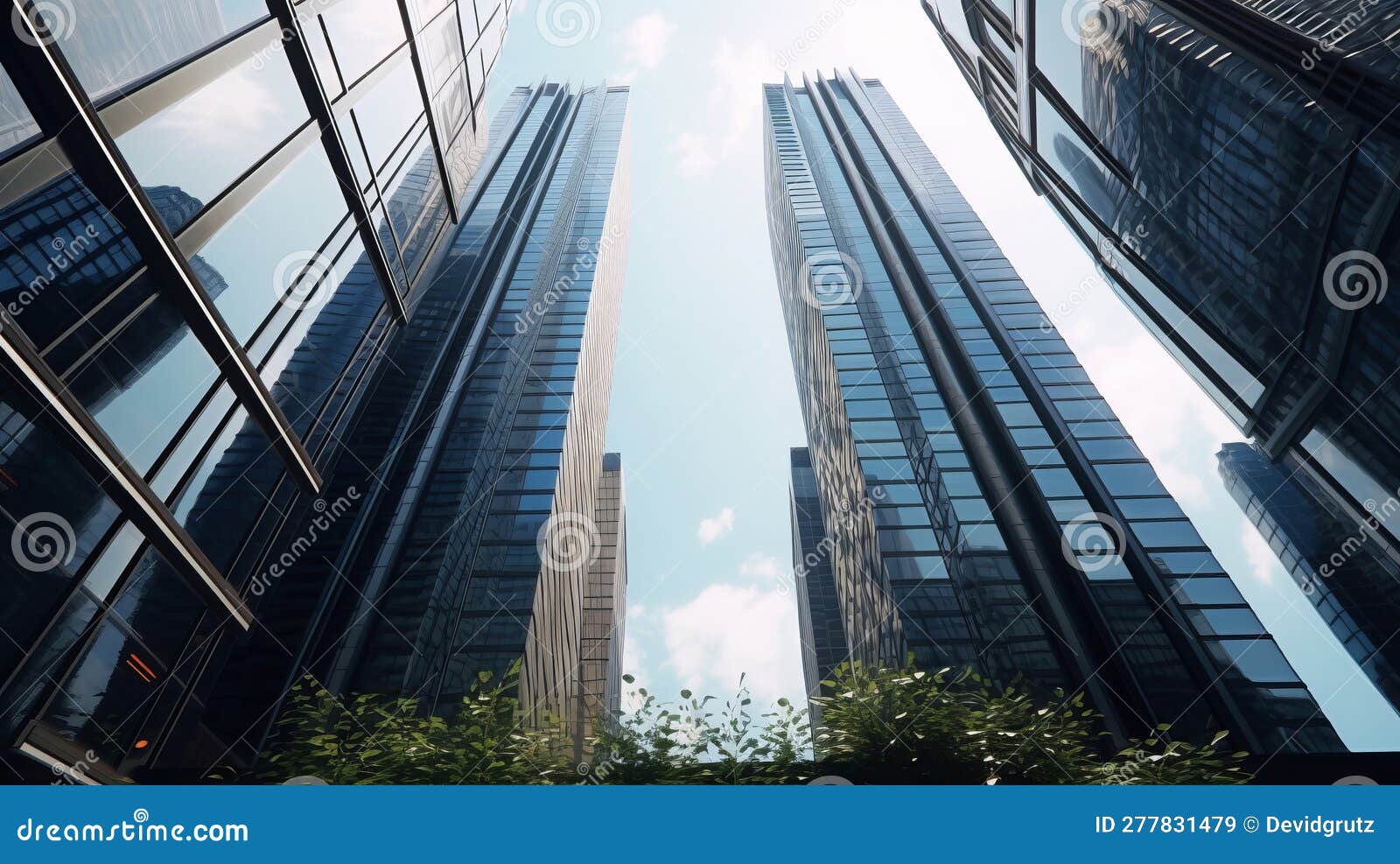 Low Angle Image of Typical Contemporary Office Towers. Generative AI ...