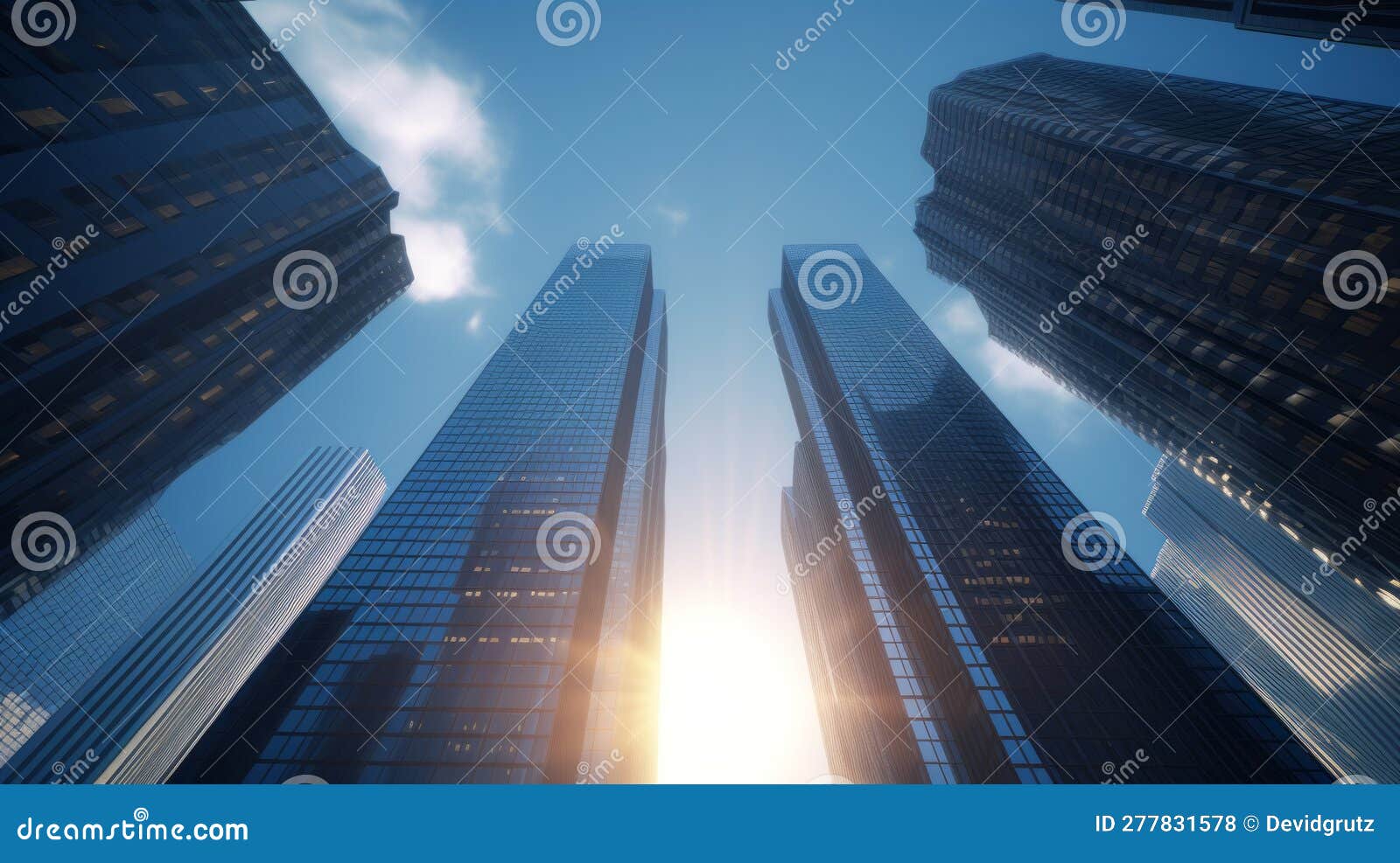 Low Angle Image of Typical Contemporary Office Towers. Generative AI ...