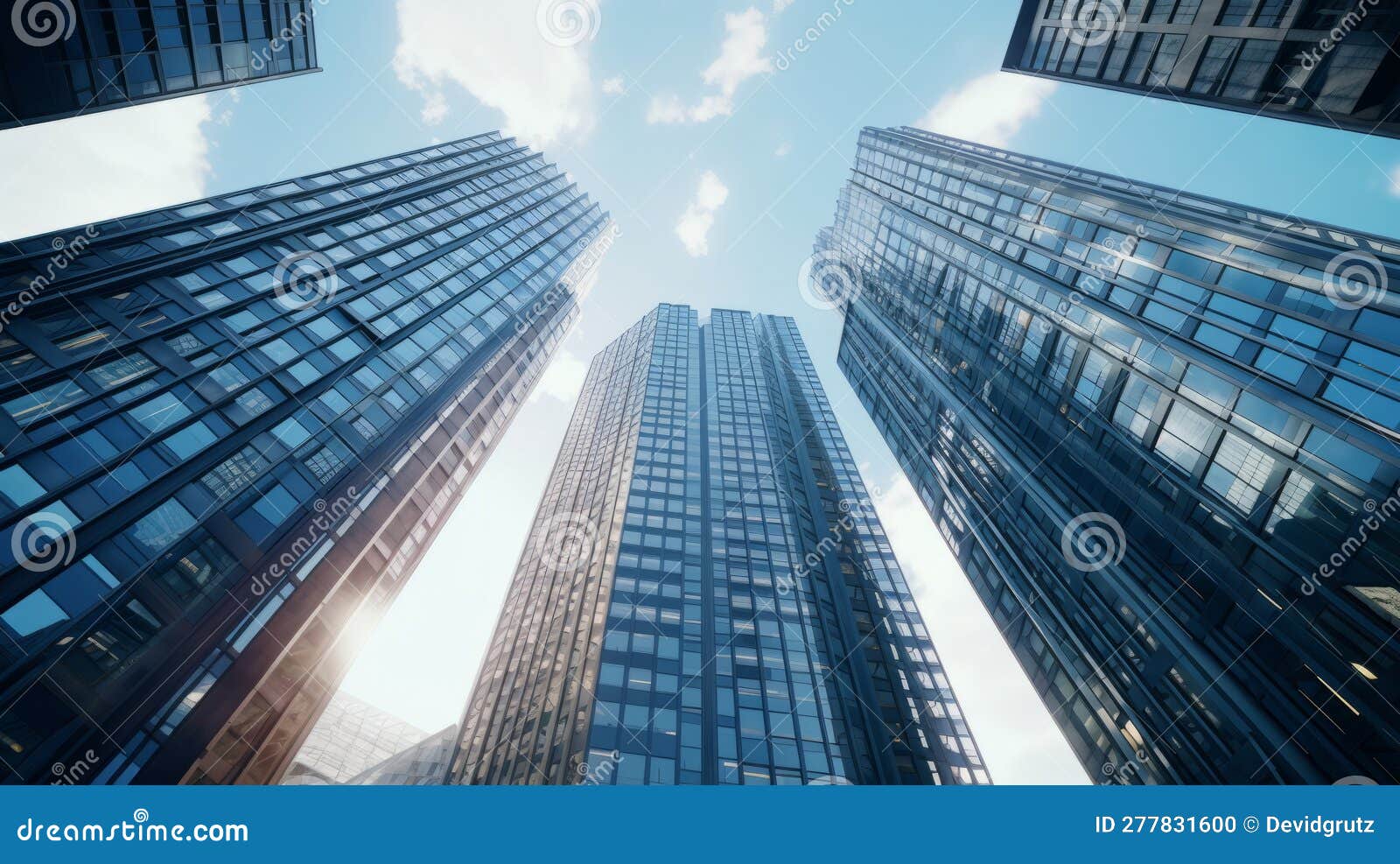 Low Angle Image of Typical Contemporary Office Towers. Generative AI ...