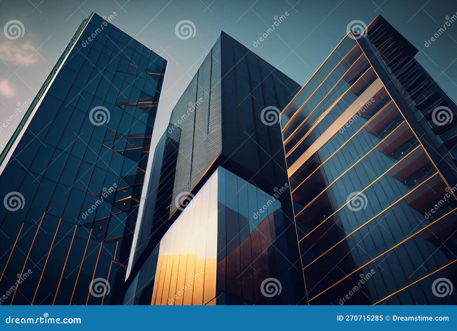 Low Angle Image of Typical Contemporary Office Towers, Tall Structures ...