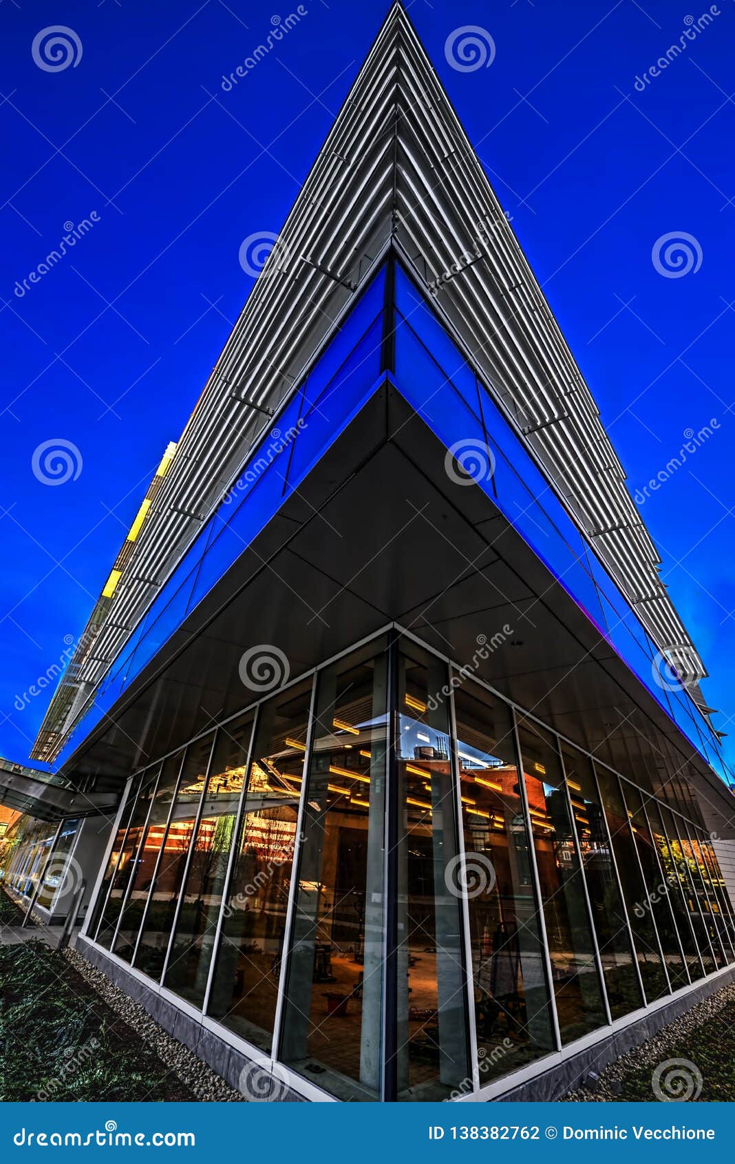 Low Angle of Knife Edge Building with Blue Sky Editorial Photography ...