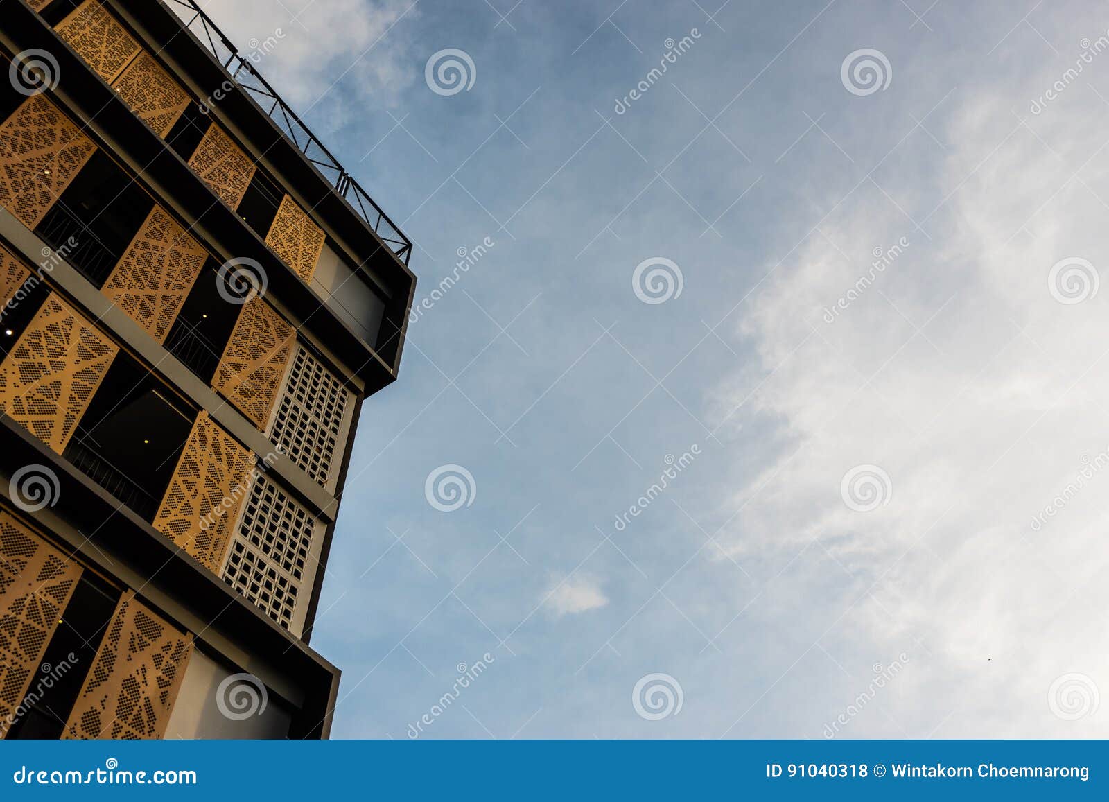 Low Angle Looking Up at Modern Building Stock Photo - Image of ...