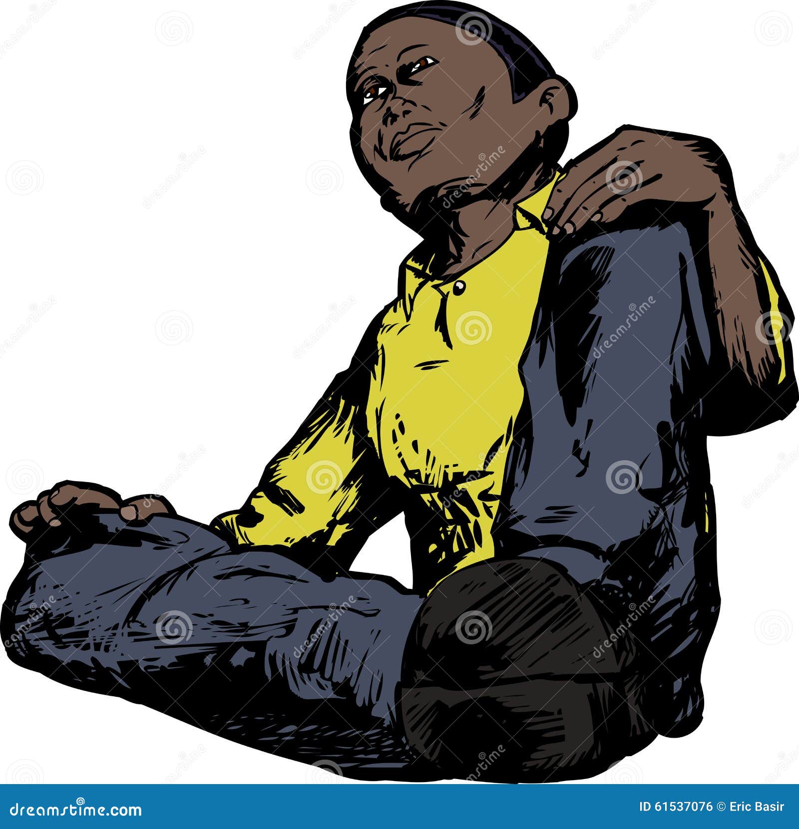 Low Angle Man Sitting stock illustration. Illustration of hispanic ...