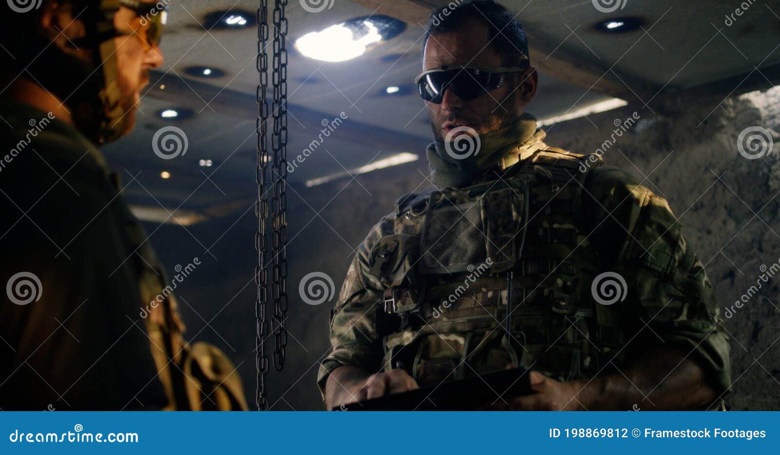 Soldiers Discussing Plan on Base Stock Photo - Image of conversation ...