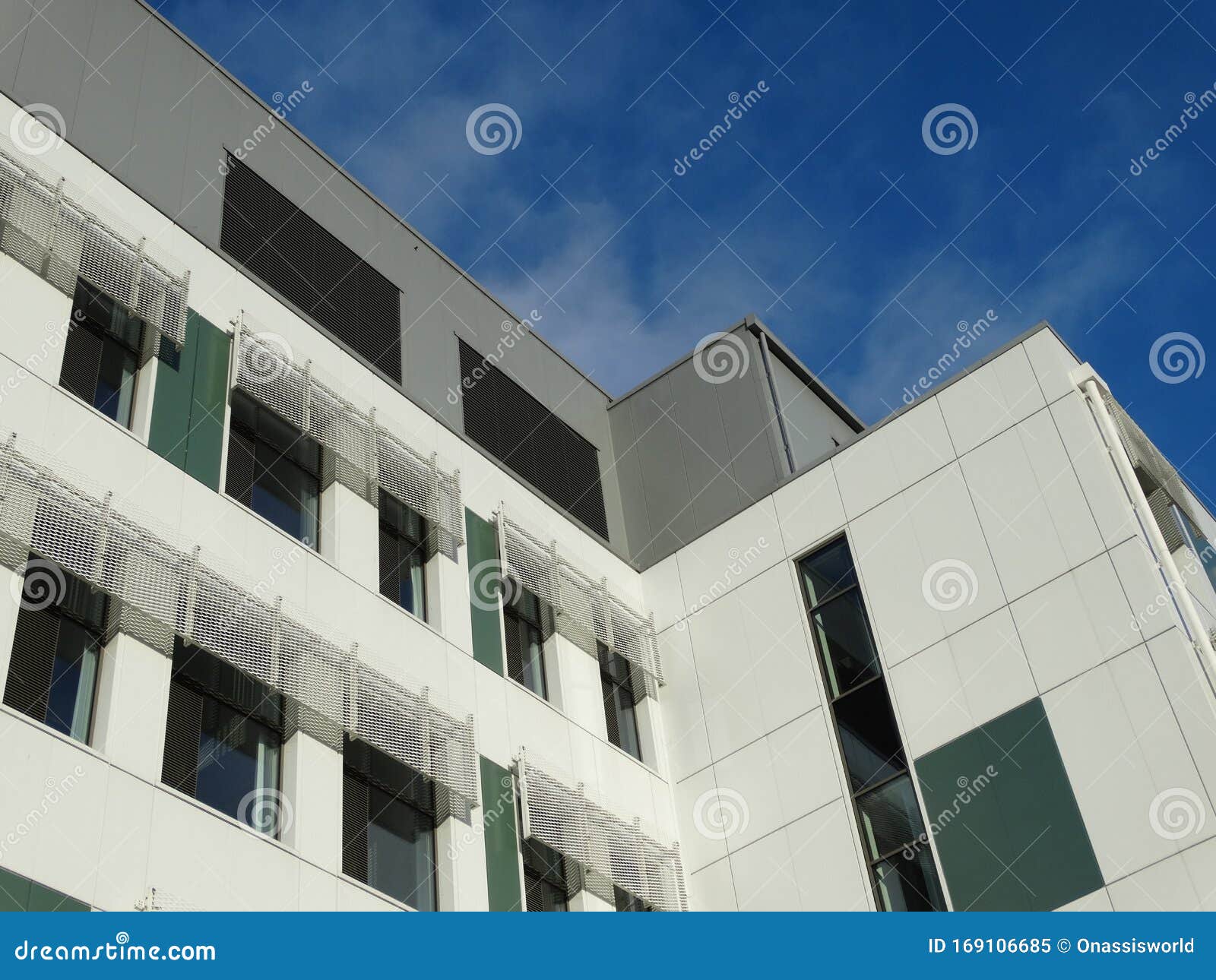 Low Angle Modern Architectural Building Closeup Stock Image - Image of ...