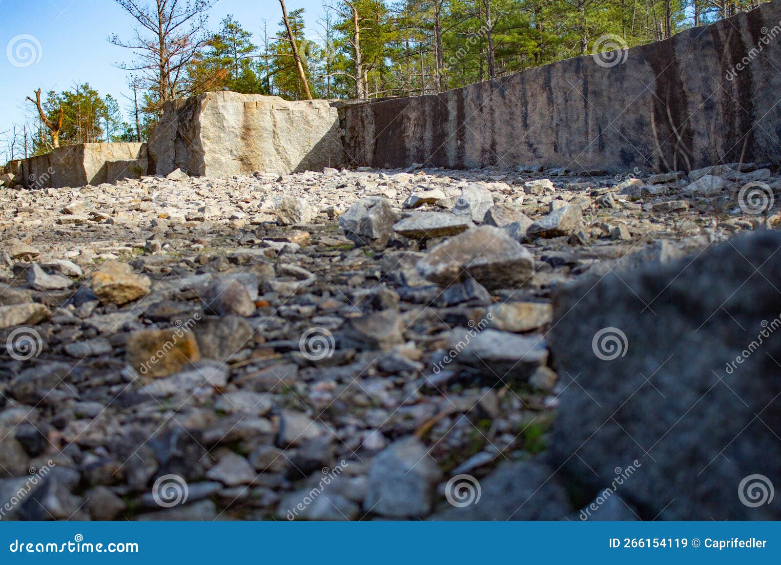 Low Angle of an Old Stone Quarry in Atlanta, Georgia Stock Image ...