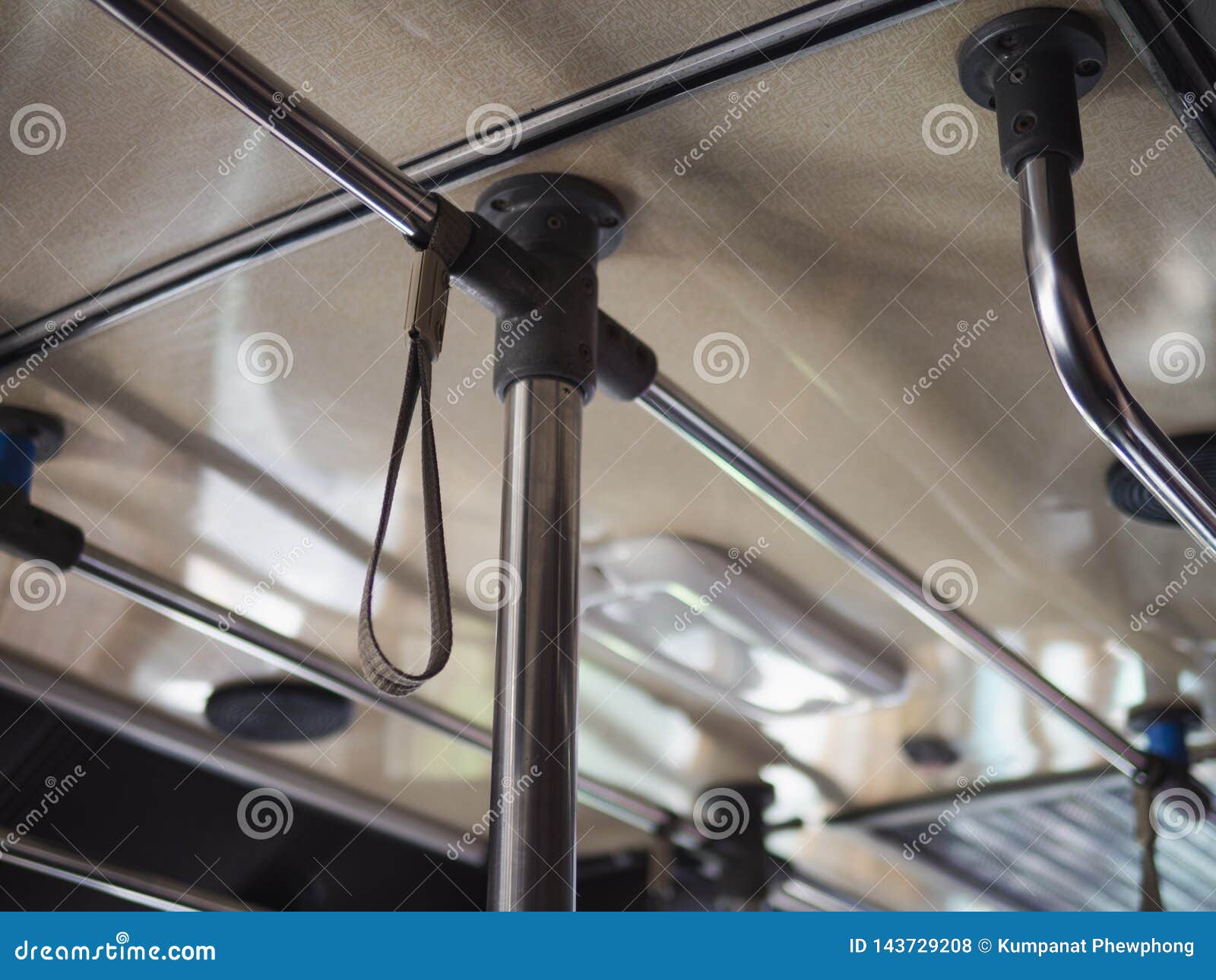 Low Angle Selective on Hand Hanging Strap on Bus Stock Photo - Image of ...