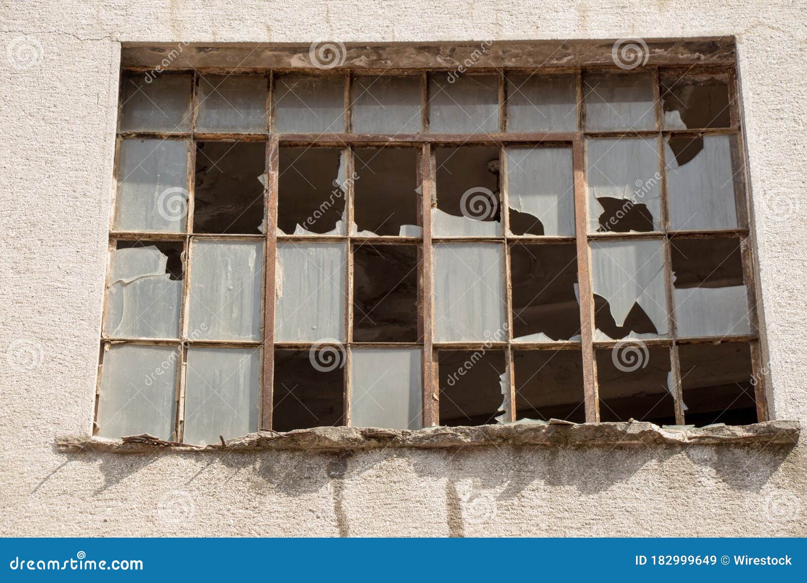 Low Angle Shot of an Abandoned, Old, and Destroyed Windows Captured on ...