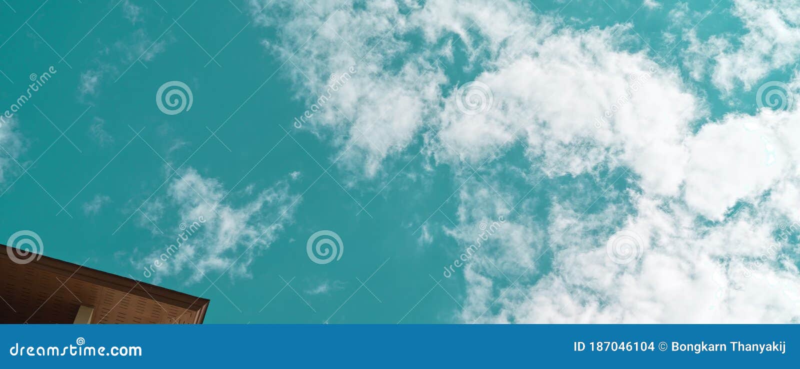 Low Angle Shot of Blue Sky Above Building Stock Photo - Image of ...