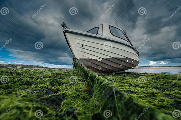 Low Angle Shot of a Boat in a Cloudy Day Stock Photo - Image of ...