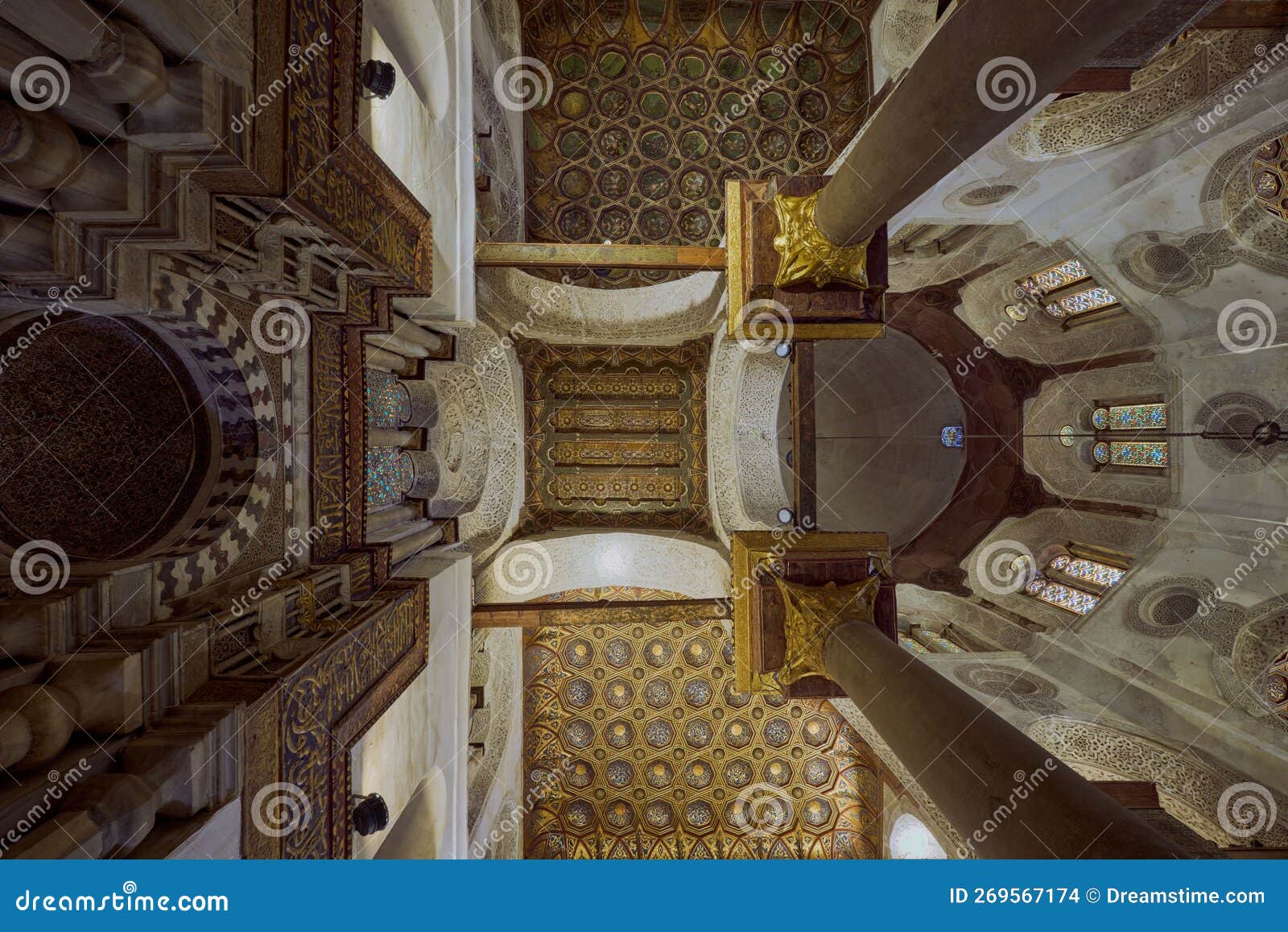 Low-angle Shot of the Ceiling Inside the Ancient Cathedral Editorial ...