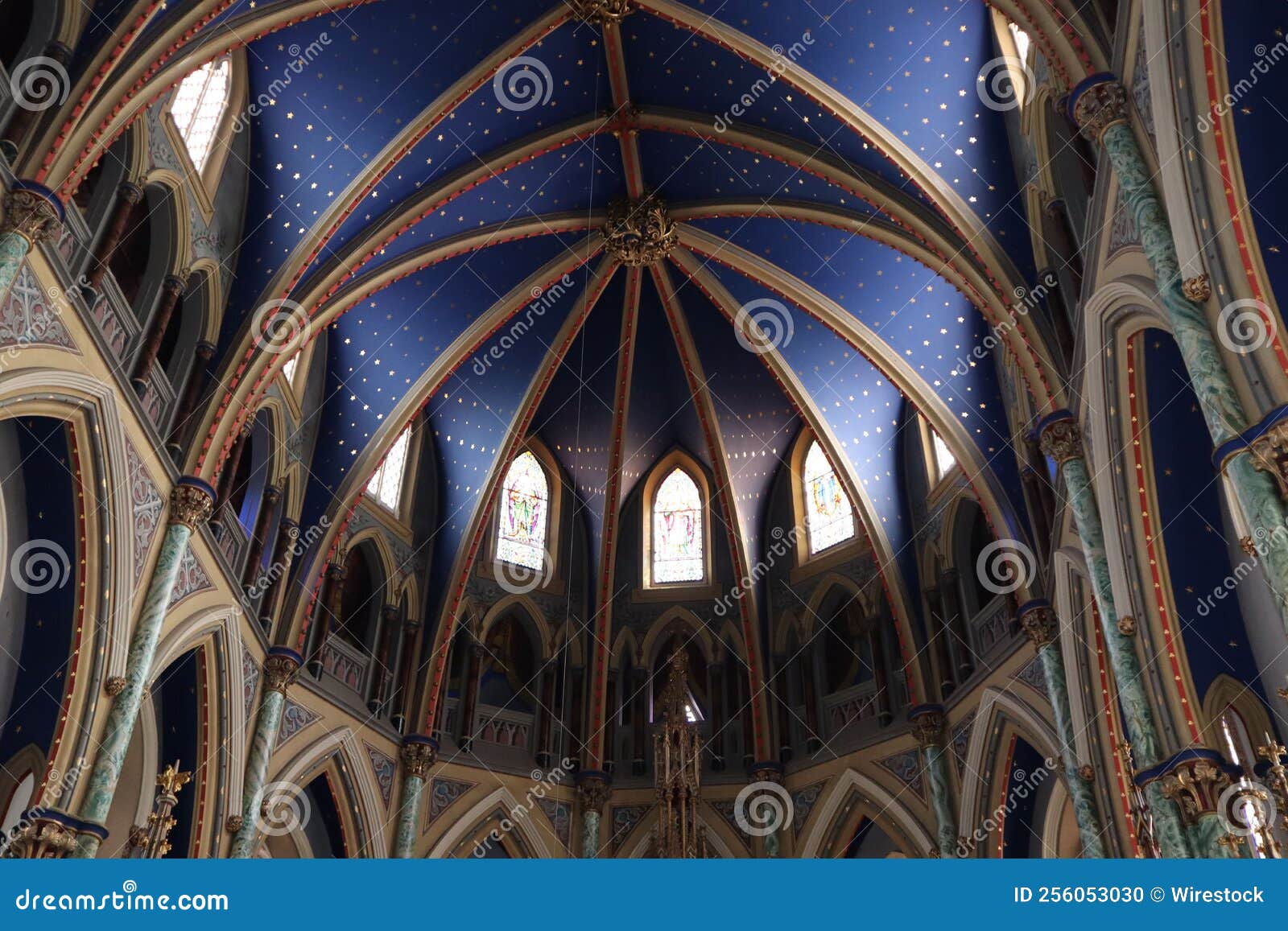 Low-angle Shot of the Church Dome Interior View Stock Photo - Image of ...