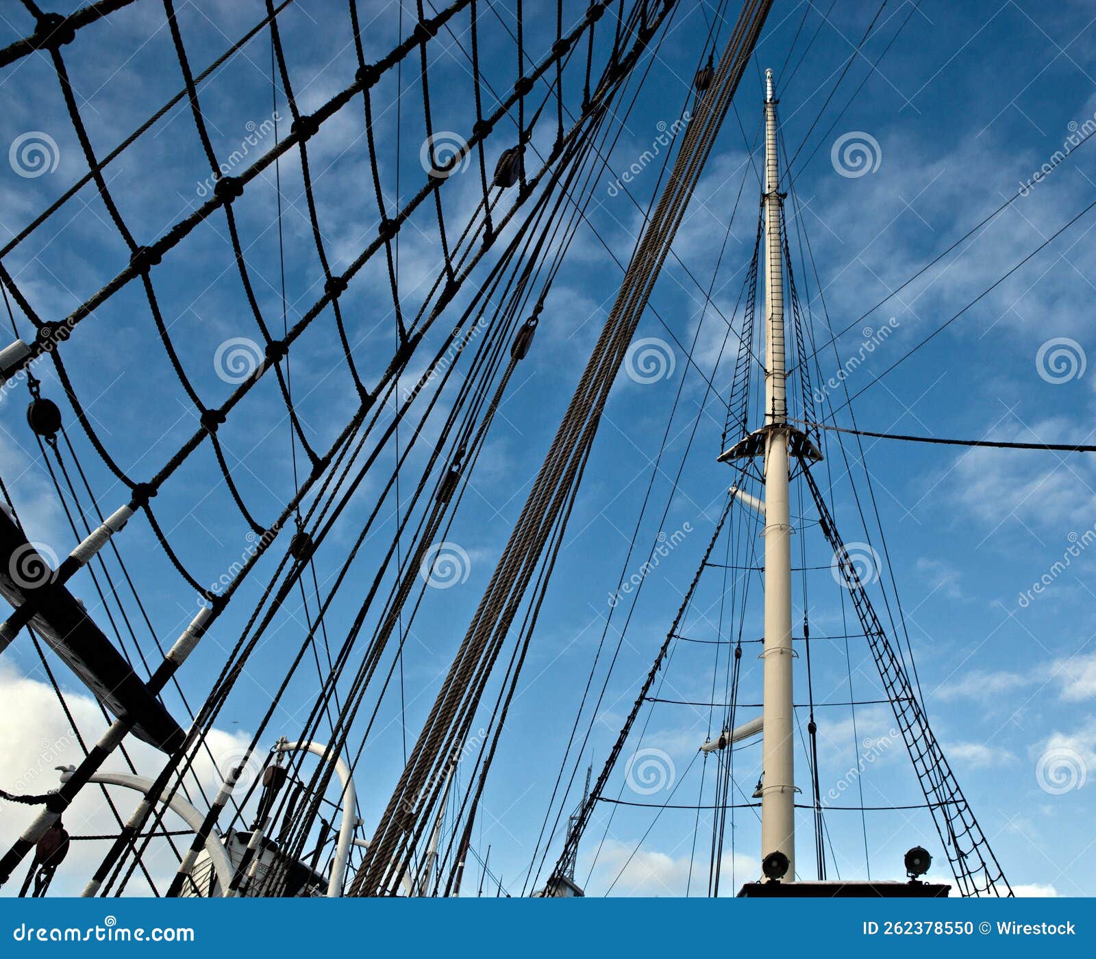 Low Angle Shot of Details of a Ship Stock Photo - Image of port, yacht ...