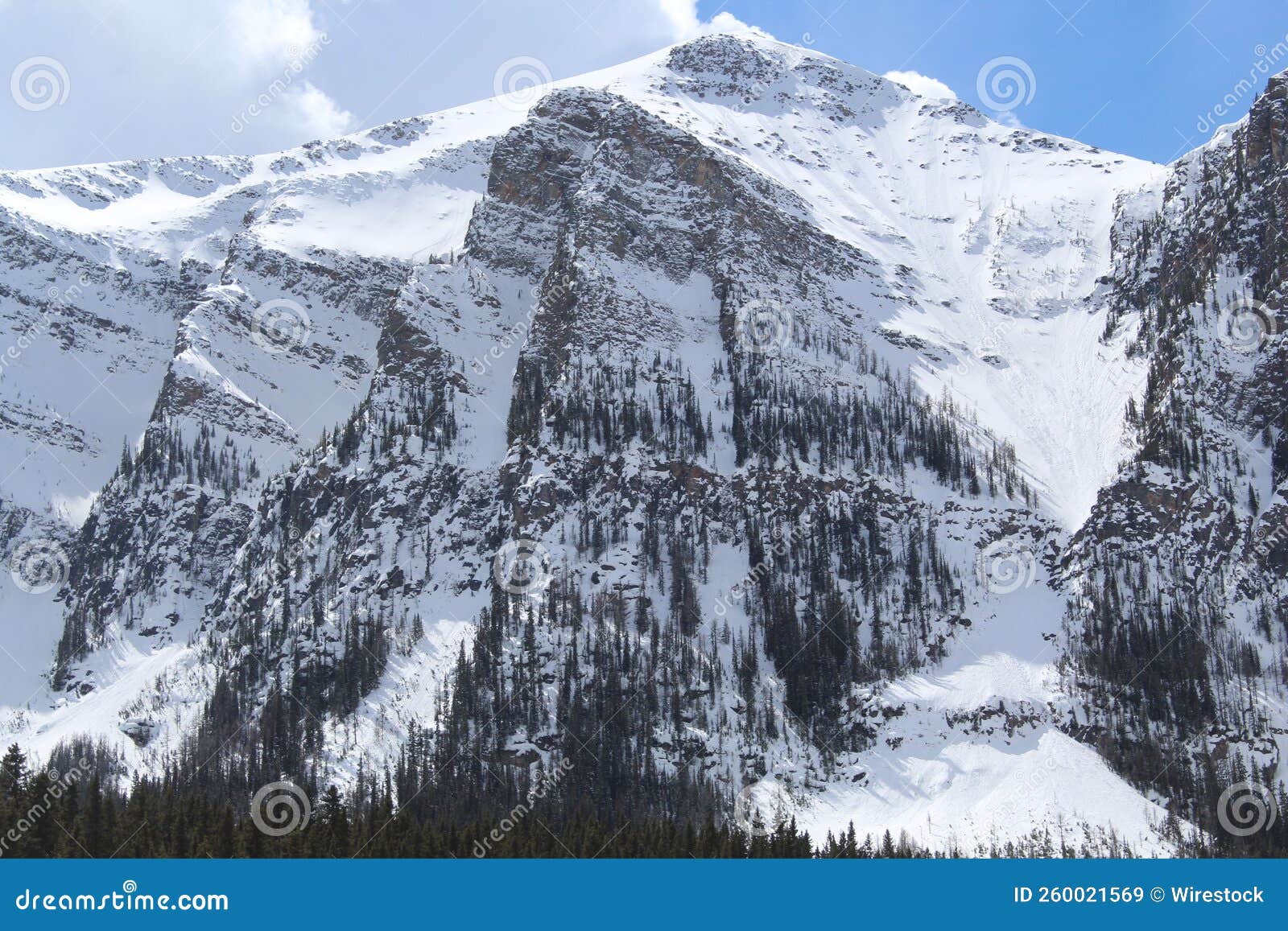 Low-angle Shot of a Dolomite Mountain Covered in Snow during Winter ...
