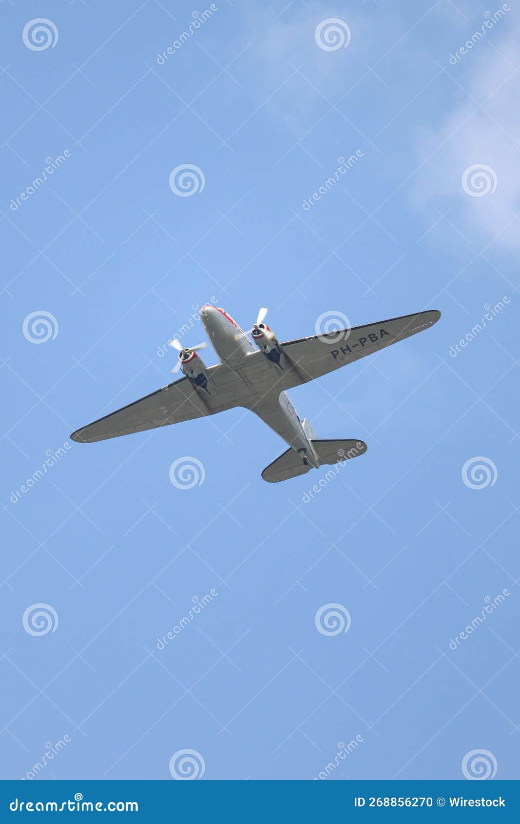Low-angle Shot of Douglas DC-3 Flying in the Sky Editorial Image ...