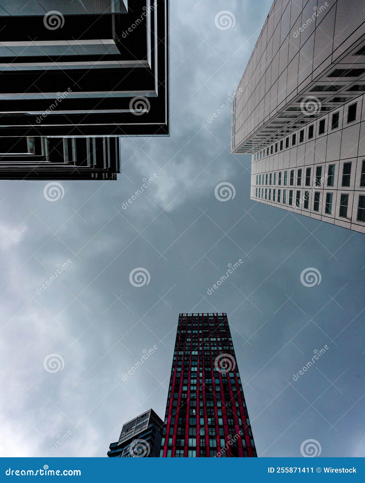 Low Angle Shot of Futuristic Tall Buildings Stock Image - Image of ...