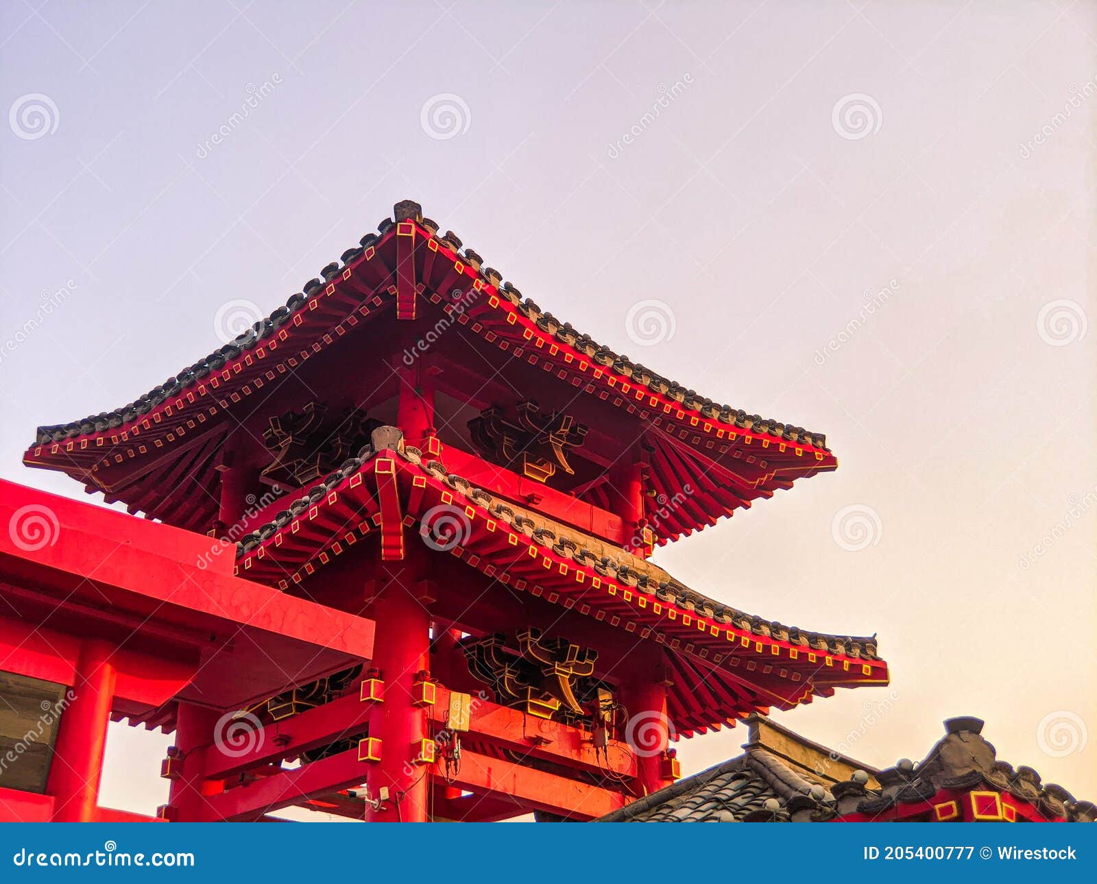 Low Angle Shot of a Japanese Temple Stock Image - Image of culture ...