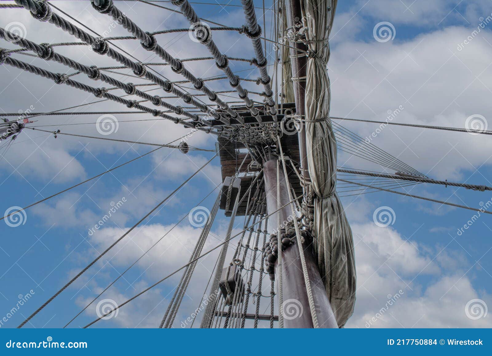 Low Angle Shot of the Mast of a Ship Stock Photo - Image of ...