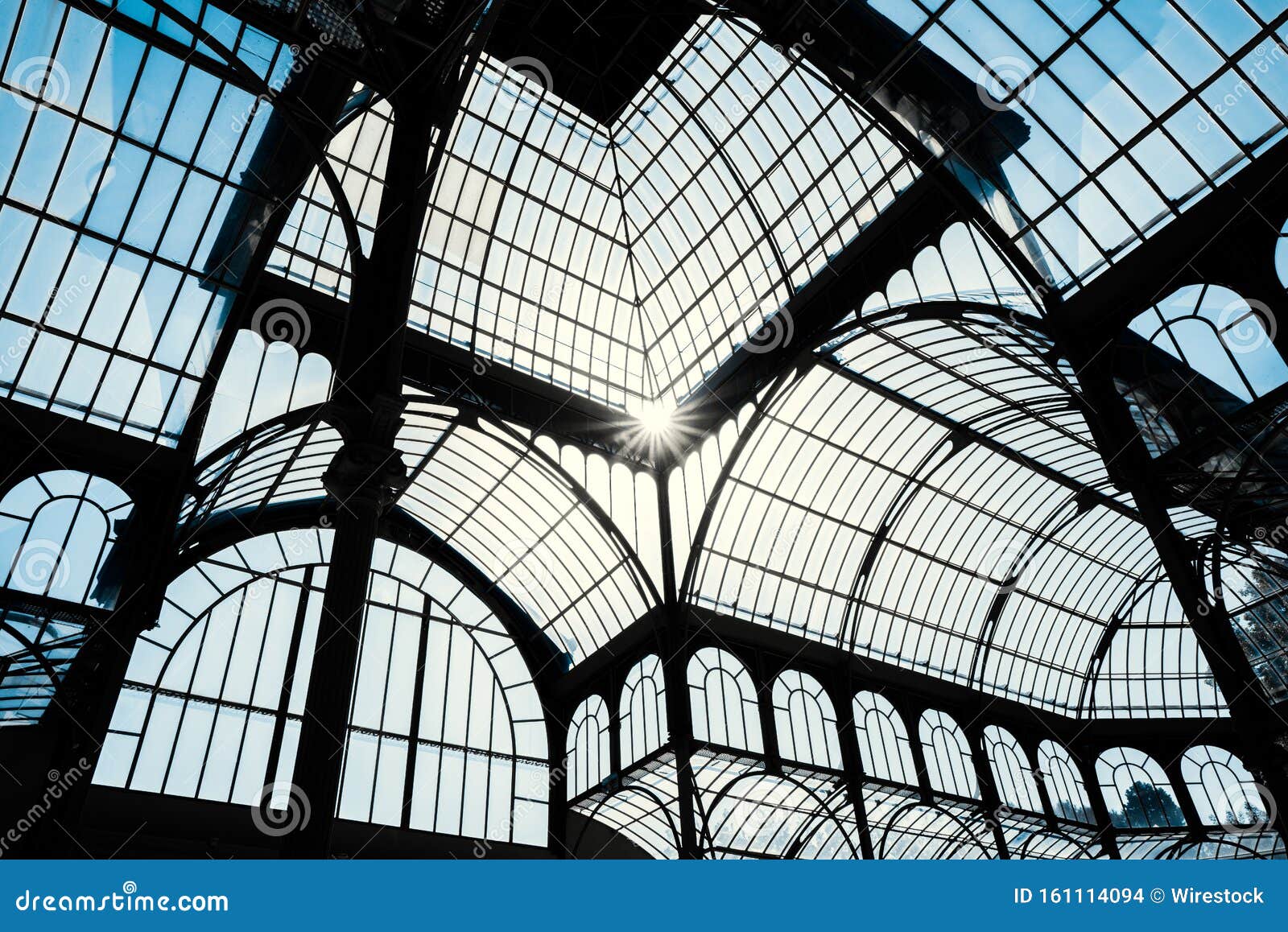 Low Angle Shot of Metallic Buildings Glass Rooftop Supported with ...