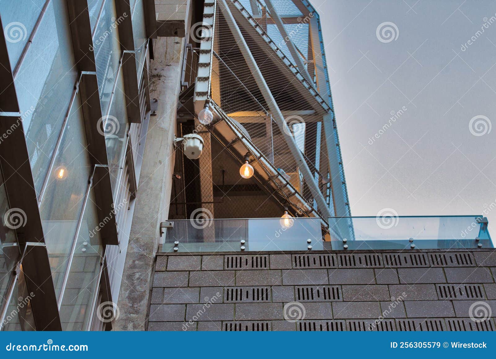 Low Angle Shot of a Modern Architectural Building in the City Stock ...