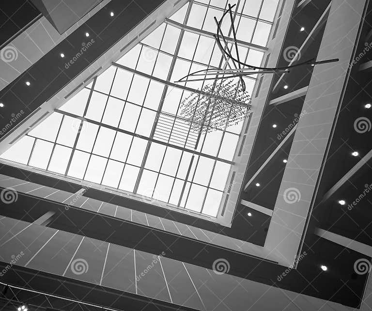 Low-angle Shot of a Modern Building with a Glass Ceiling Stock Photo ...