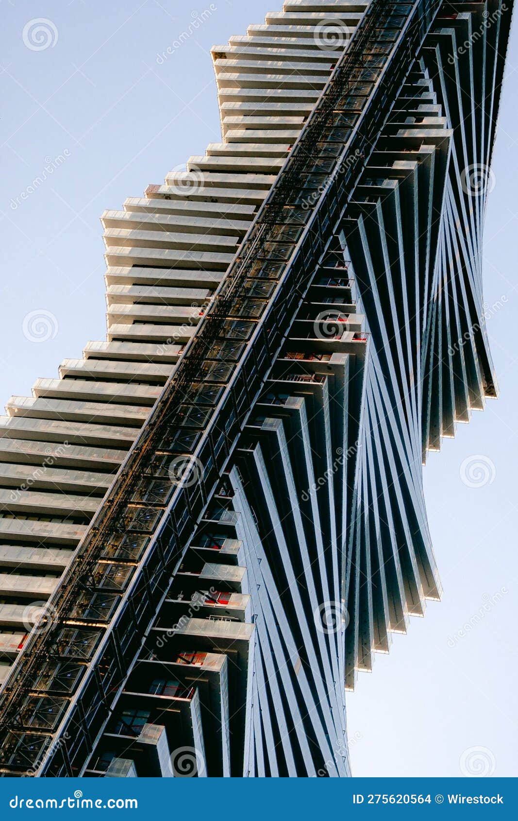 Low-angle Shot of a Modern Skyscraper with a Distinct Wavy ...