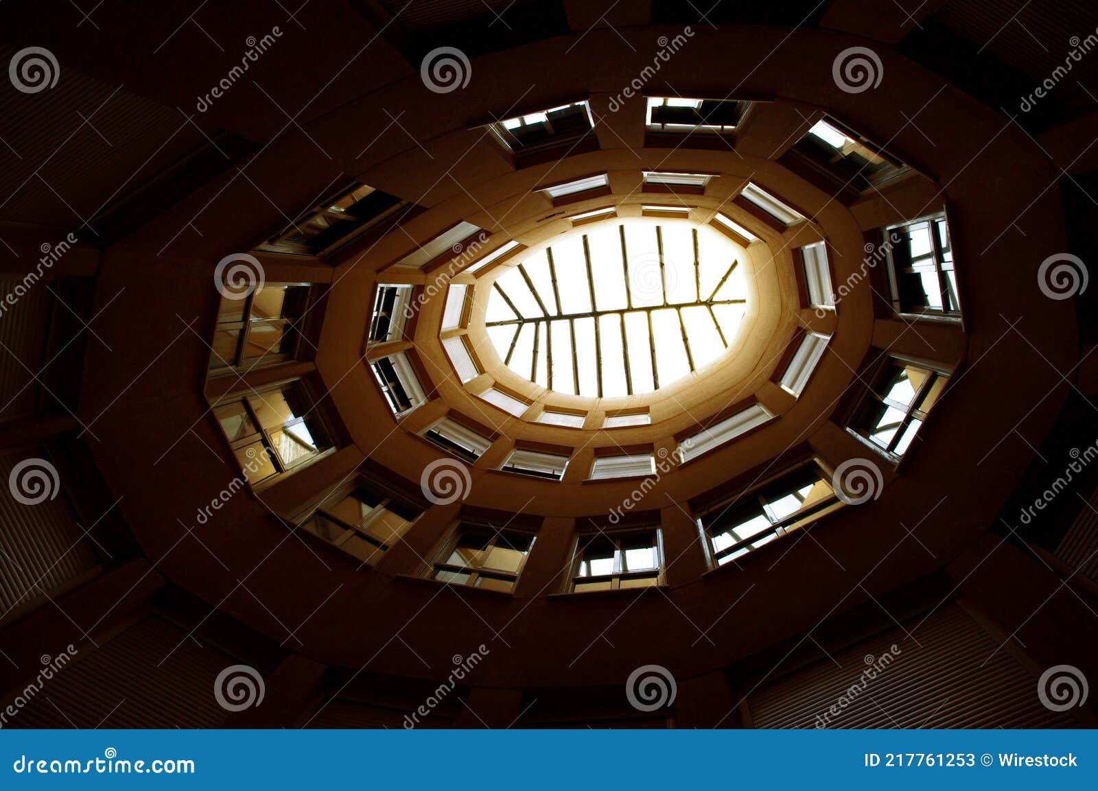 Low Angle Shot of an Octagonal Ceiling - for Background and Texture ...