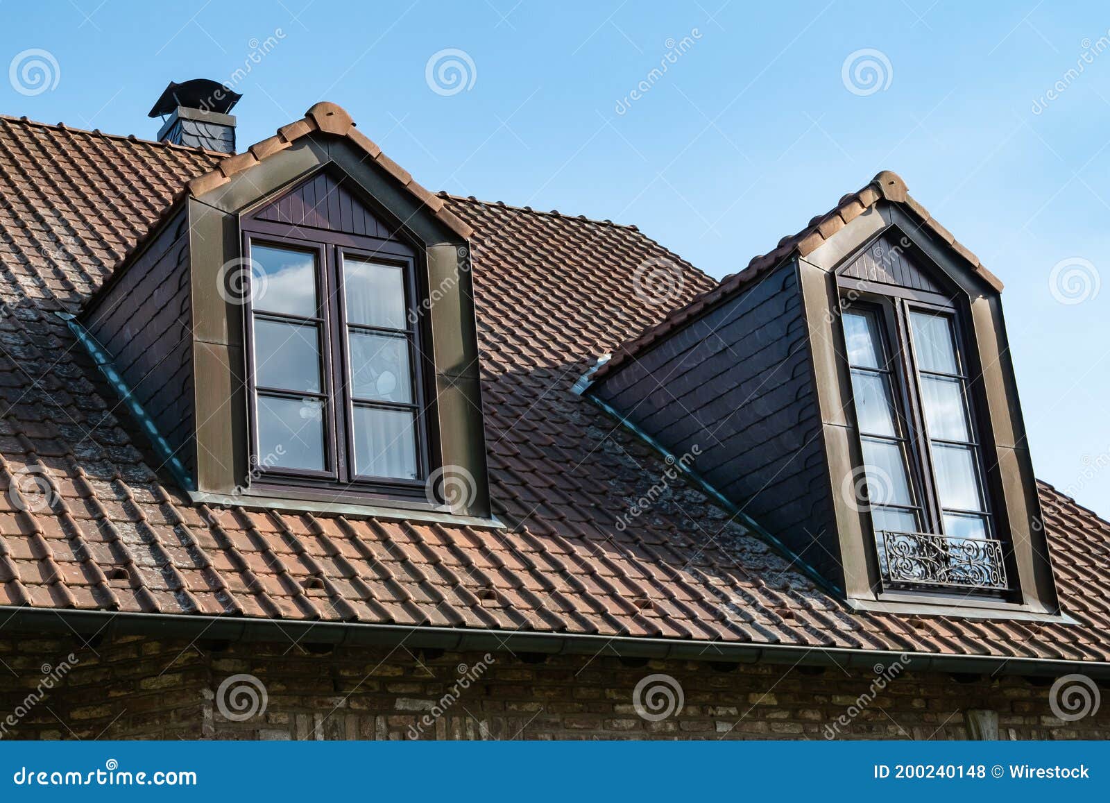 Low Angle Shot of a Roof of a Building Stock Photo - Image of window ...