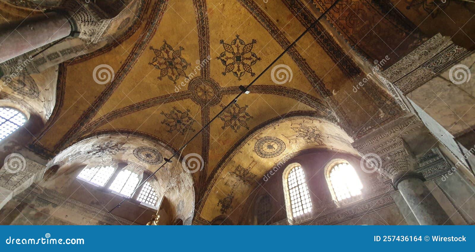 Low-angle Shot of the Saint Hagia Sophia Ceiling, Turkey Stock Photo ...
