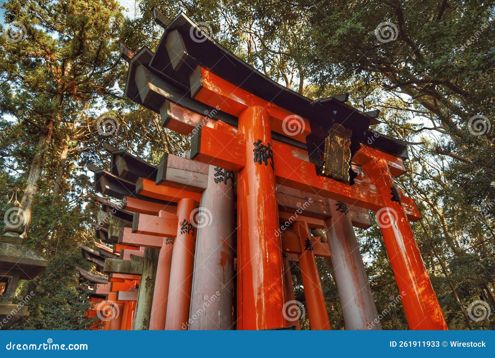 Low-angle Shot of Senbon Torii in Japan Stock Image - Image of ...