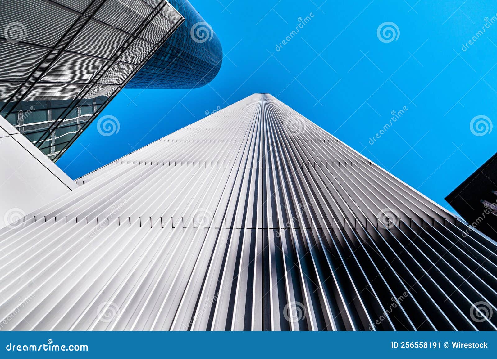 Low Angle Shot of a Skyscraper in the Downtown Stock Image - Image of ...