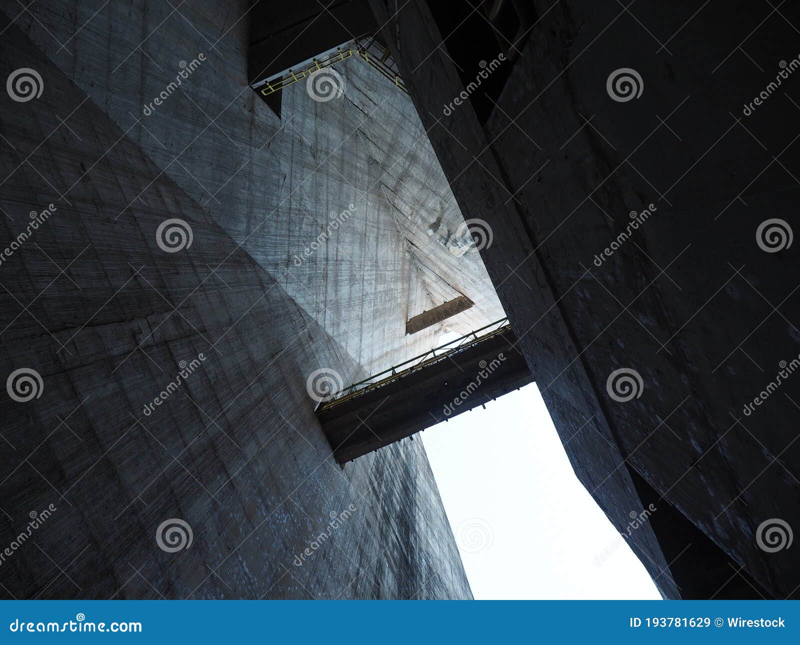 Low Angle Shot of a Small Bridge Inside a Building Stock Image - Image ...