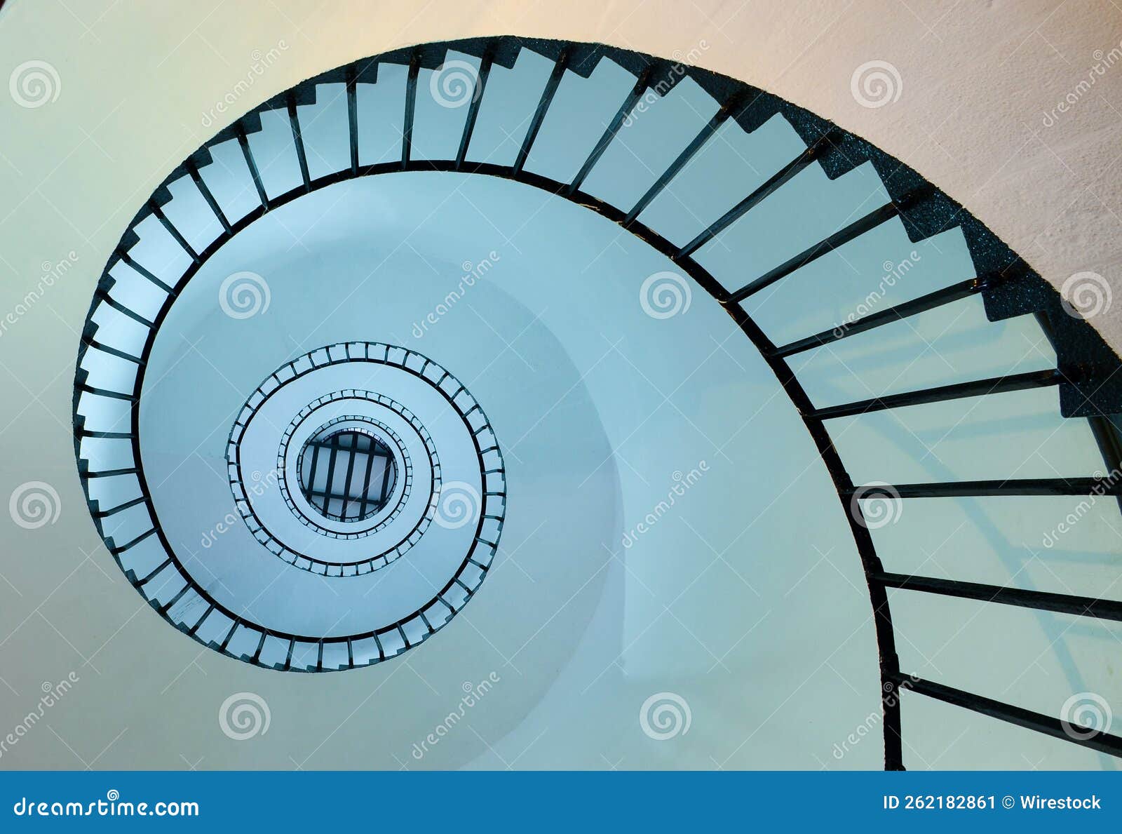 Low Angle Shot of Spiral Stairs in a Lighthouse Stock Image - Image of ...