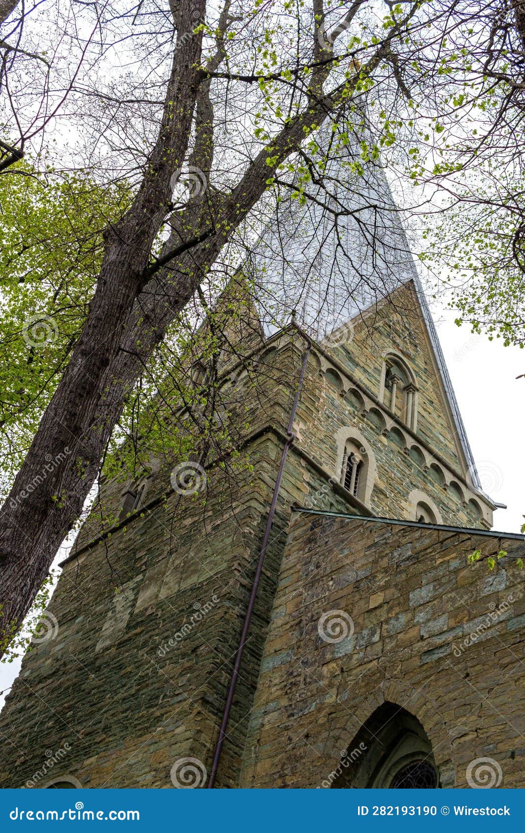 Low-angle Shot of a Tall Cylindrical Tower, Rising Up Towards the Sky ...