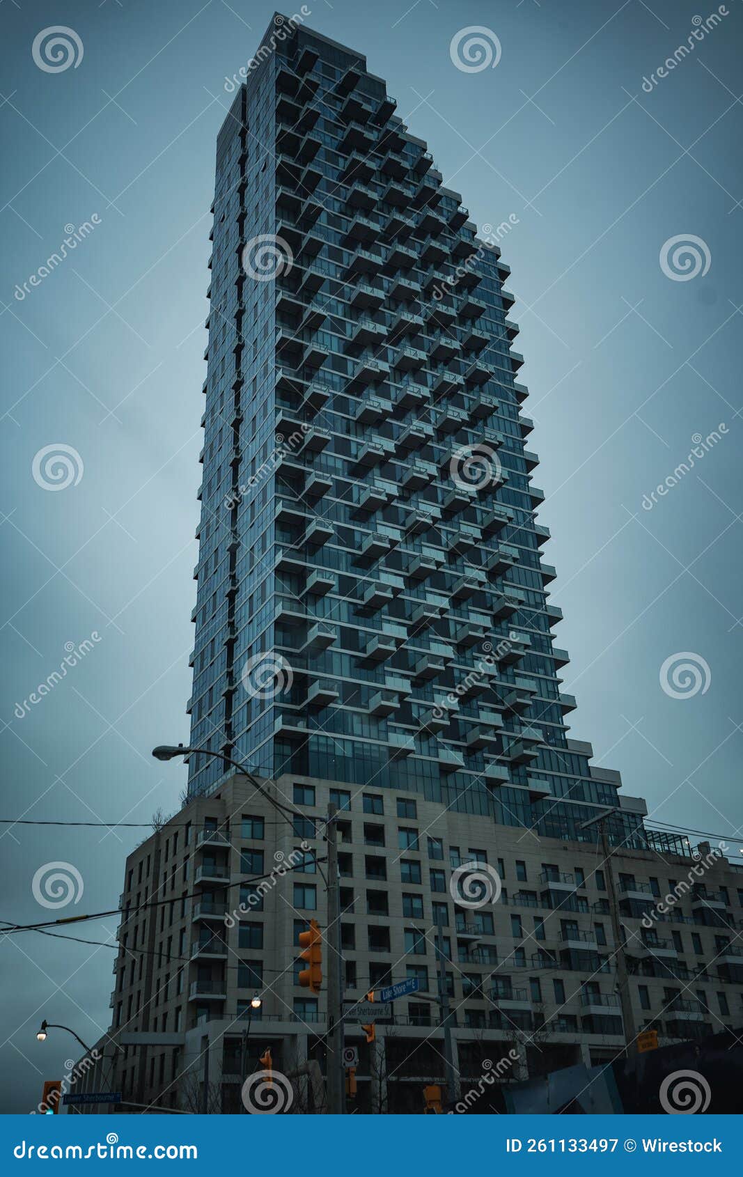 Low Angle Shot of a Tall Glass Building in Toronto Editorial ...