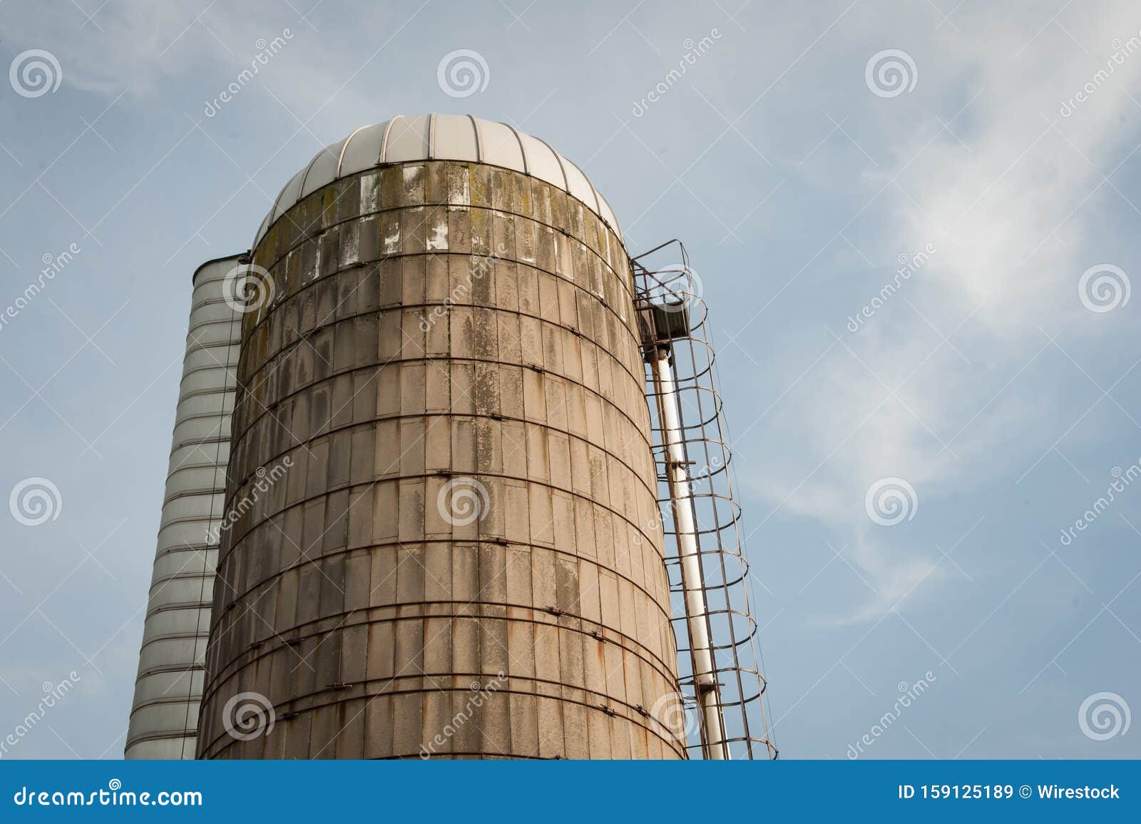 Low Angle Shot of a Tall Water Tower at a Farm Stock Image - Image of ...