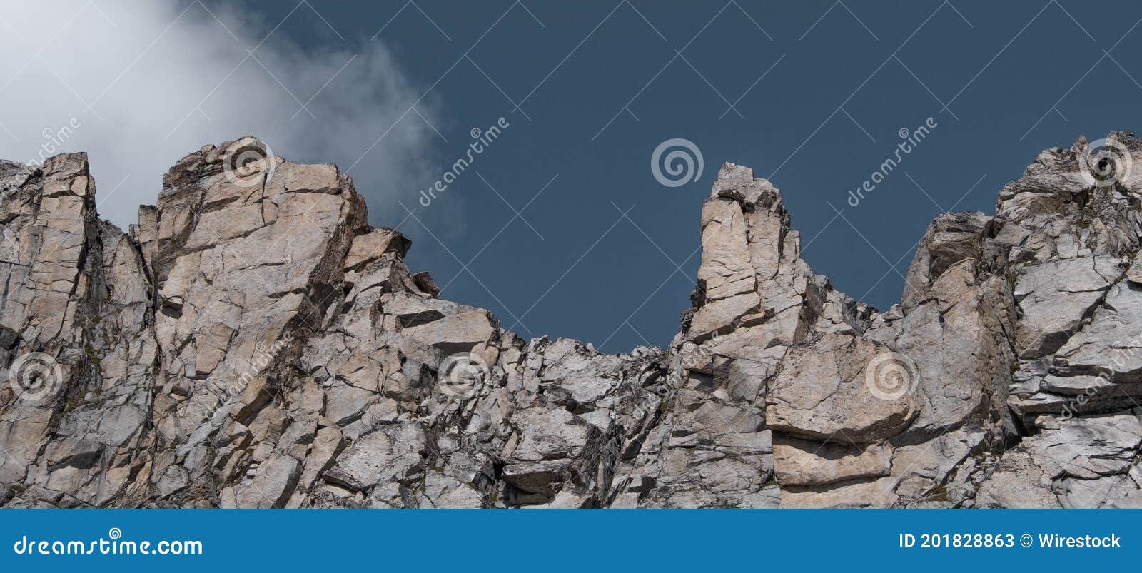 Low Angle Shot of of the Top of Rocky Mountain Stock Image - Image of ...