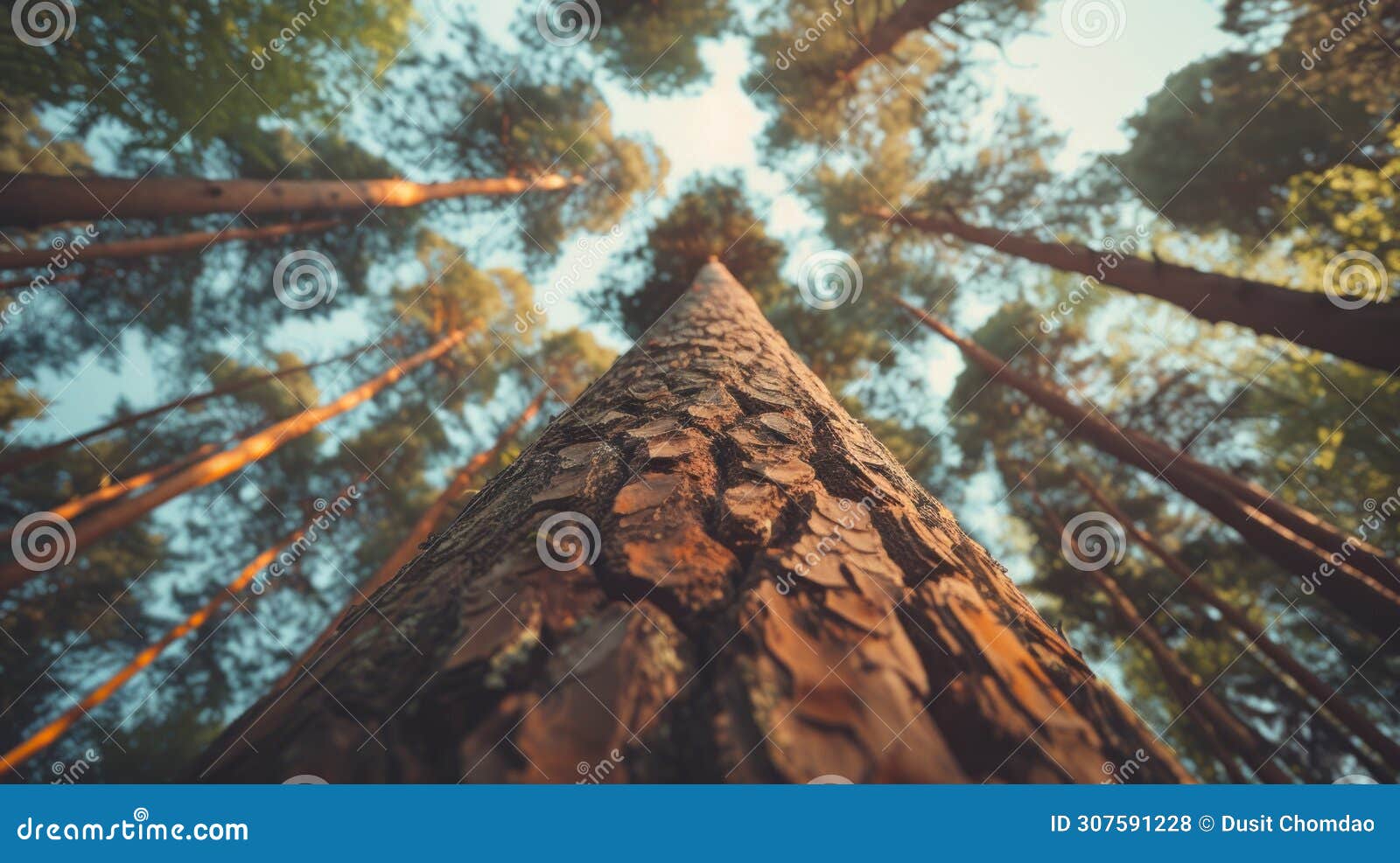 Low Angle Shot of the Tree. Generative AI Stock Photo - Image of ...