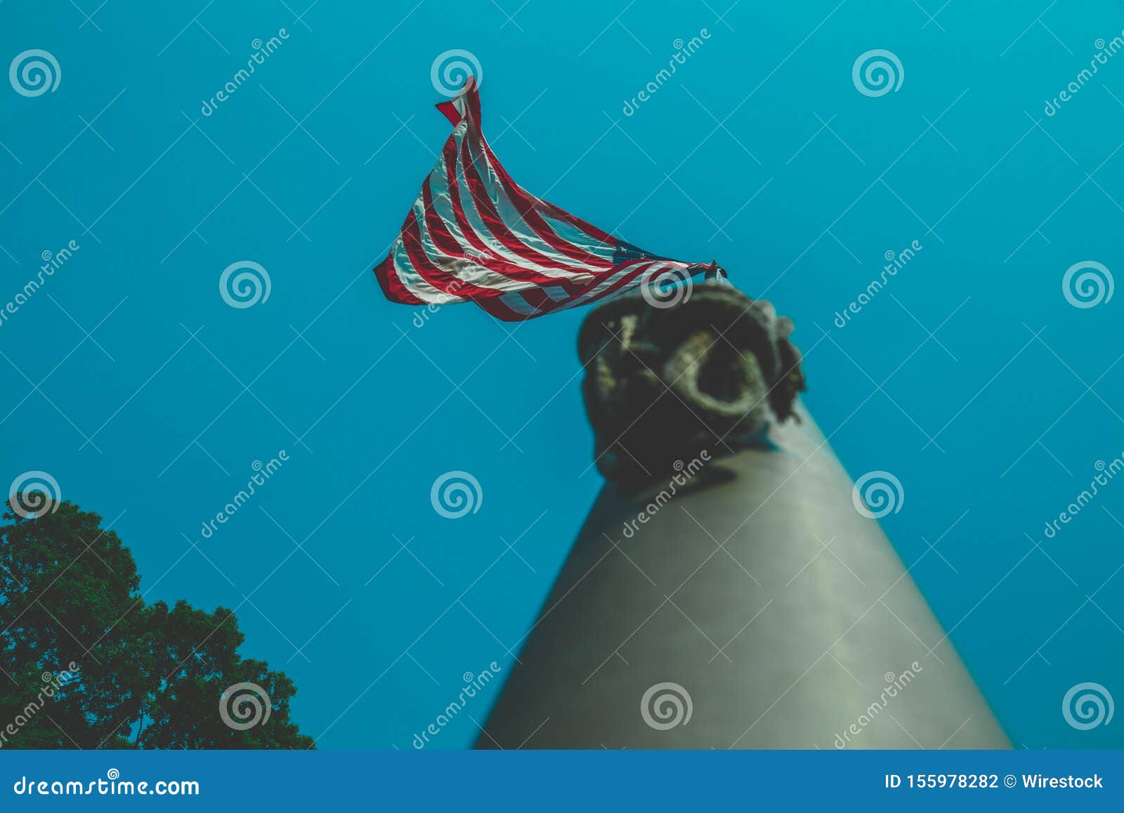 Low Angle Shot of US or American Flag on a Flagpole Stock Photo - Image ...